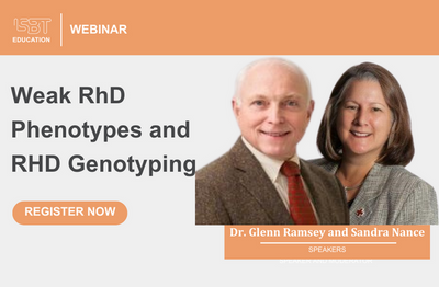 ISBT Webinar: Weak RhD Phenotypes and RHD Genotyping | The ...